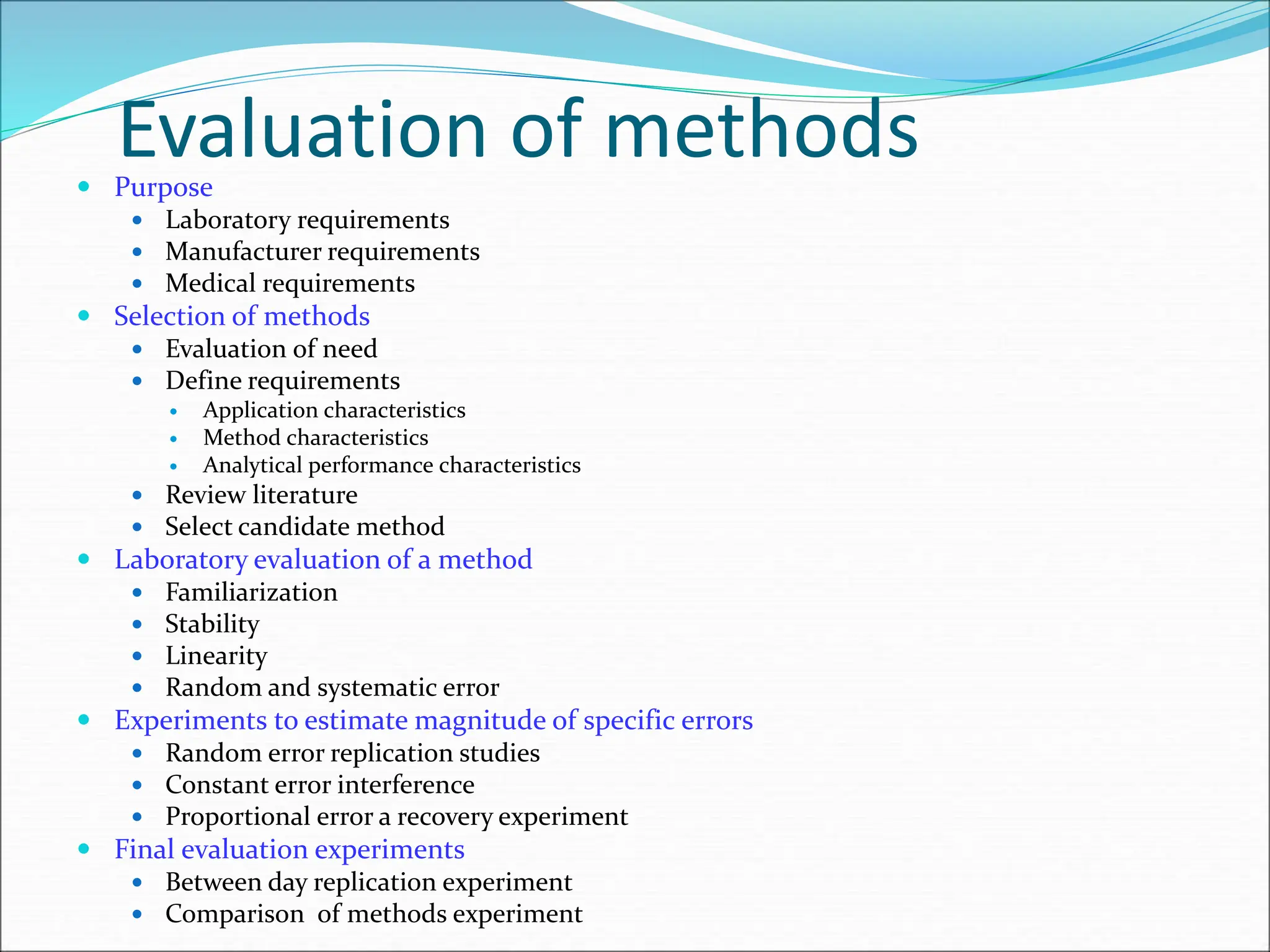 Evaluation of methods in clinical laboratory | PPT