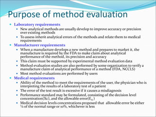 Evaluation of methods in clinical laboratory | PPT