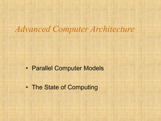 Evaluation of morden computer & system attributes in ACA | PPT