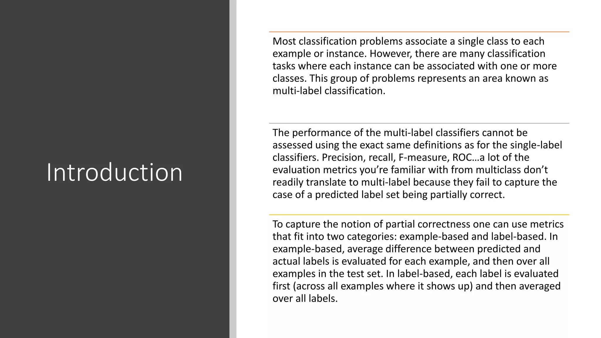 Evaluation Of Multilabel Multi Class Classification Pptx Technology