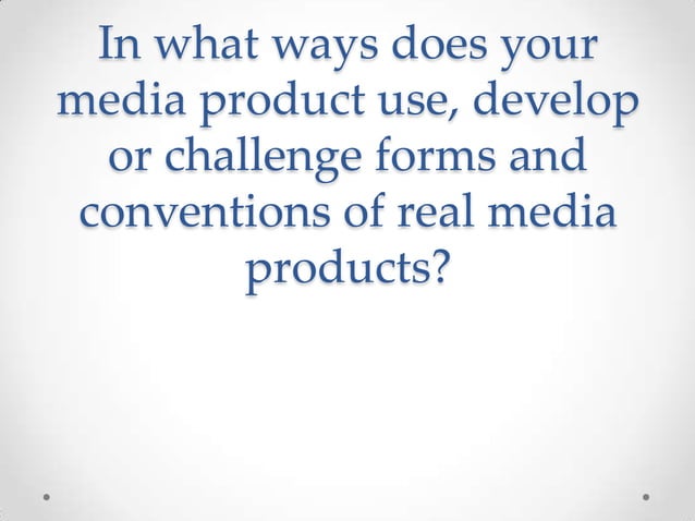 Evaluation of my a2 media studies coursework | PPTX