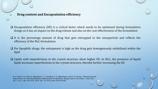 Evaluation of Nanostructured lipid carriers (NLC) | PPTX