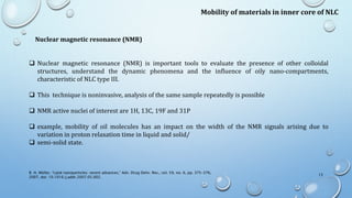 Evaluation of Nanostructured lipid carriers (NLC) | PPTX