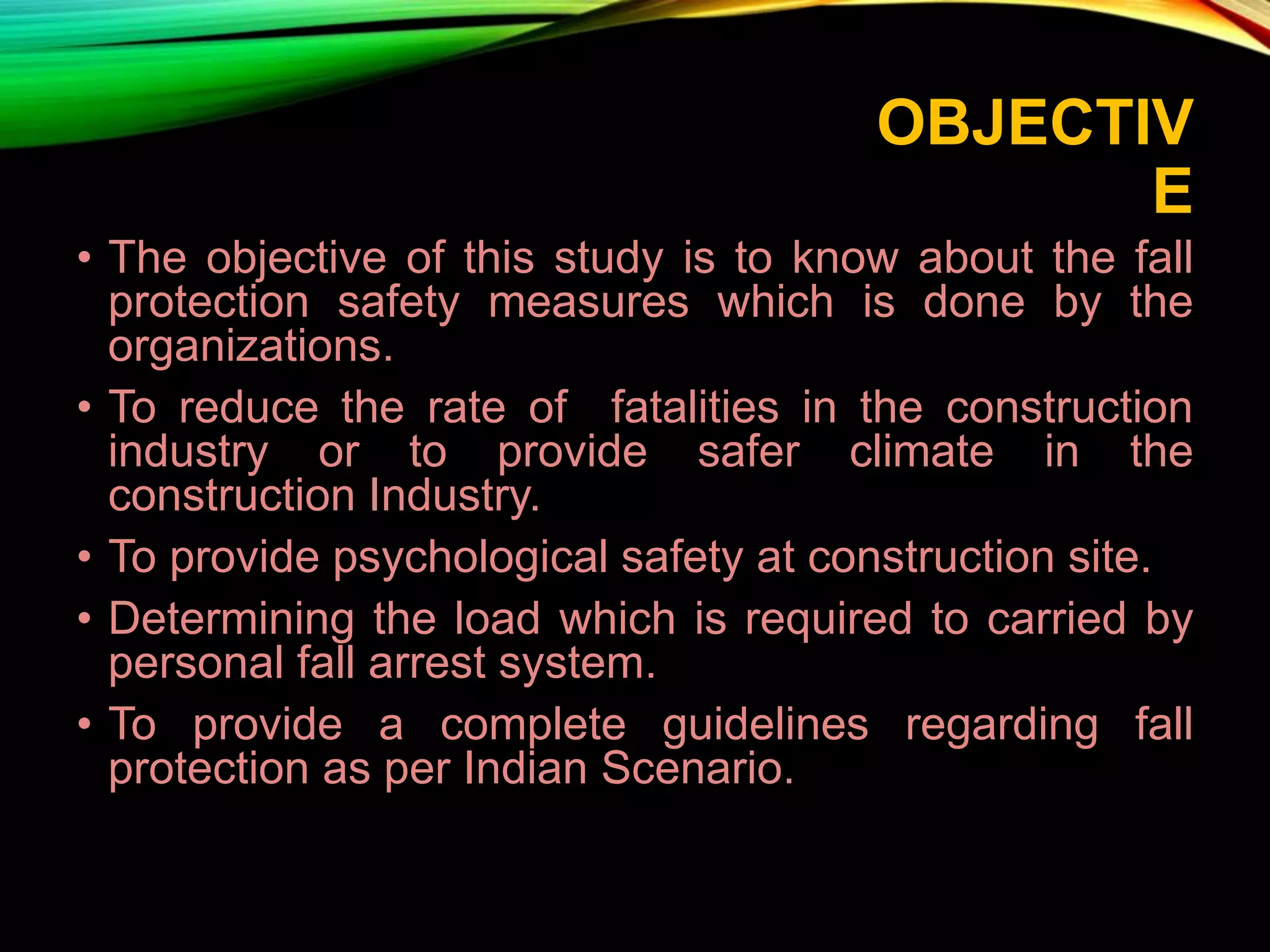 Evaluation of osha fall protection system in indian | PPTX