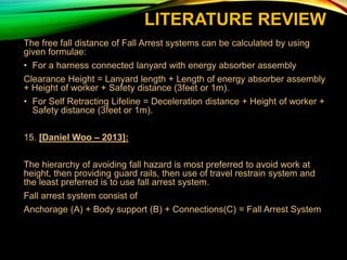 Evaluation of osha fall protection system in indian | PPTX