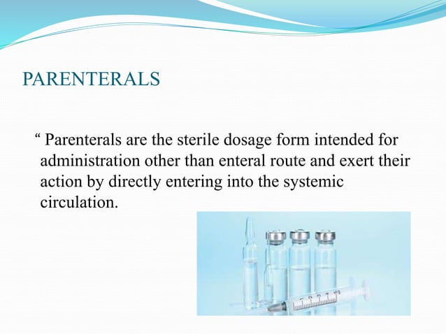 Evaluation of parenterals | PPTX | Pharmaceutical Drugs | Medical Health