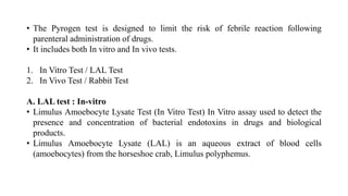 Evaluation of parenterals | PPTX