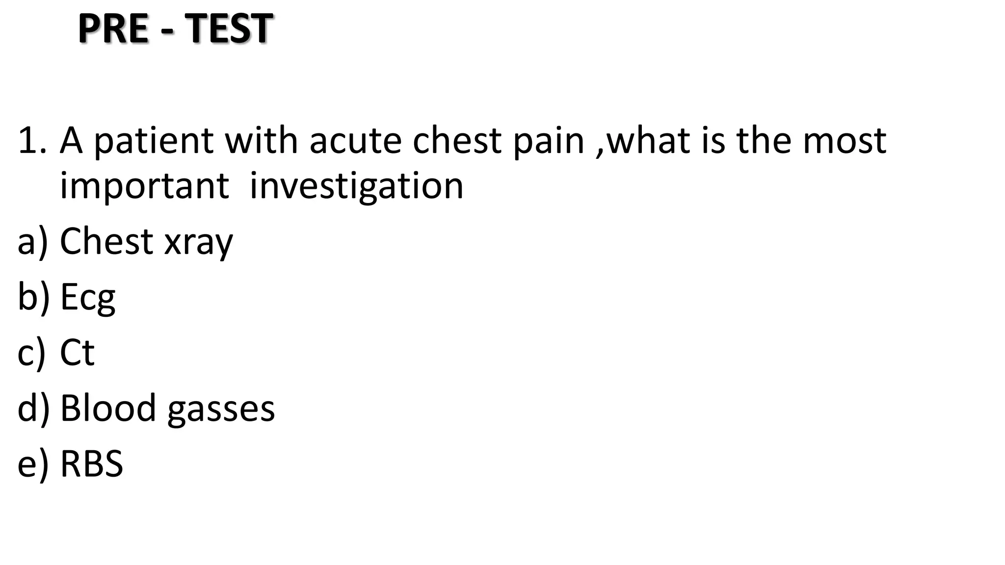 Evaluation of patient with chest pain in primary | PPTX