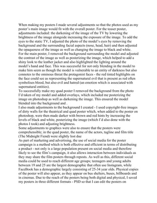 Evaluation of posters Post Production.docx