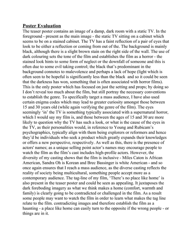 Evaluation of teaser, theatrical and quad posters.docx