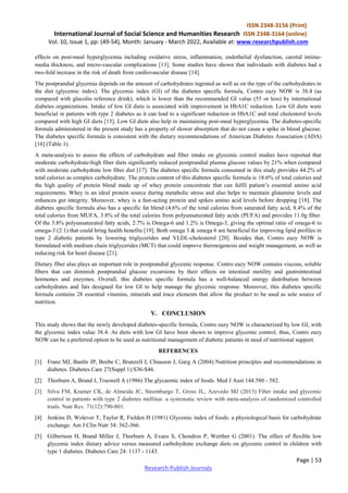 Evaluation of Postprandial Glycemic Response on Diabetes-Specific ...