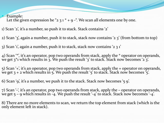 Evaluation Of Prefix Expression With Example Pptx Programming Languages Computing