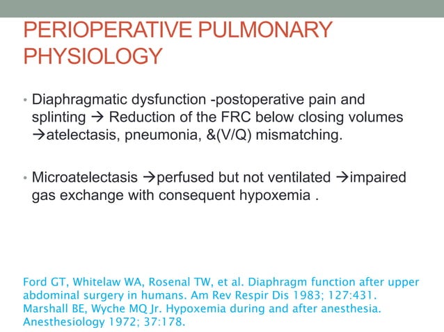 Evaluation of preoperative pulmonary risk | PPTX | Smoking Cessation ...