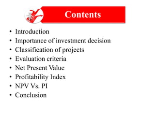 Net Present Value Vs Profitability Index | PPTX
