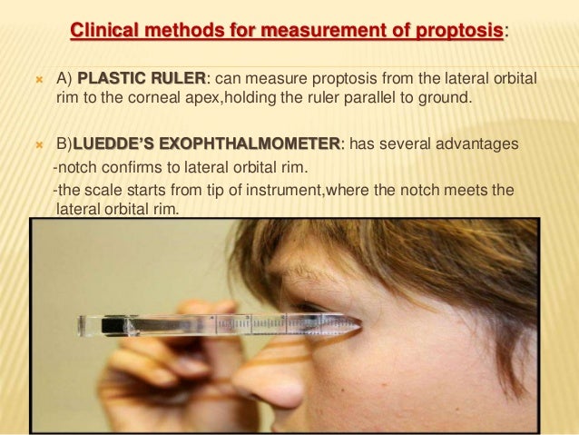 Evaluation of proptosis