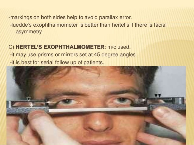 Evaluation of proptosis