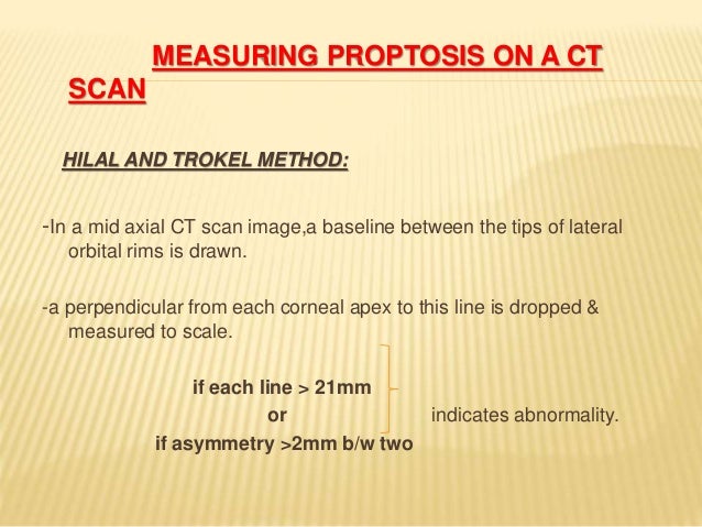 Evaluation of proptosis