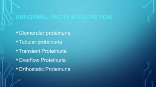 Evaluation of proteinuria in children - by Dr.B.Sivakanth | PPT
