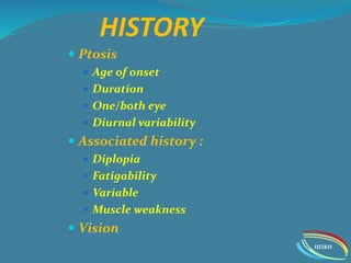 Ptosis workup | PPTX