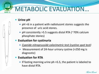 Evaluation of pt with urolithiasis | PPSX