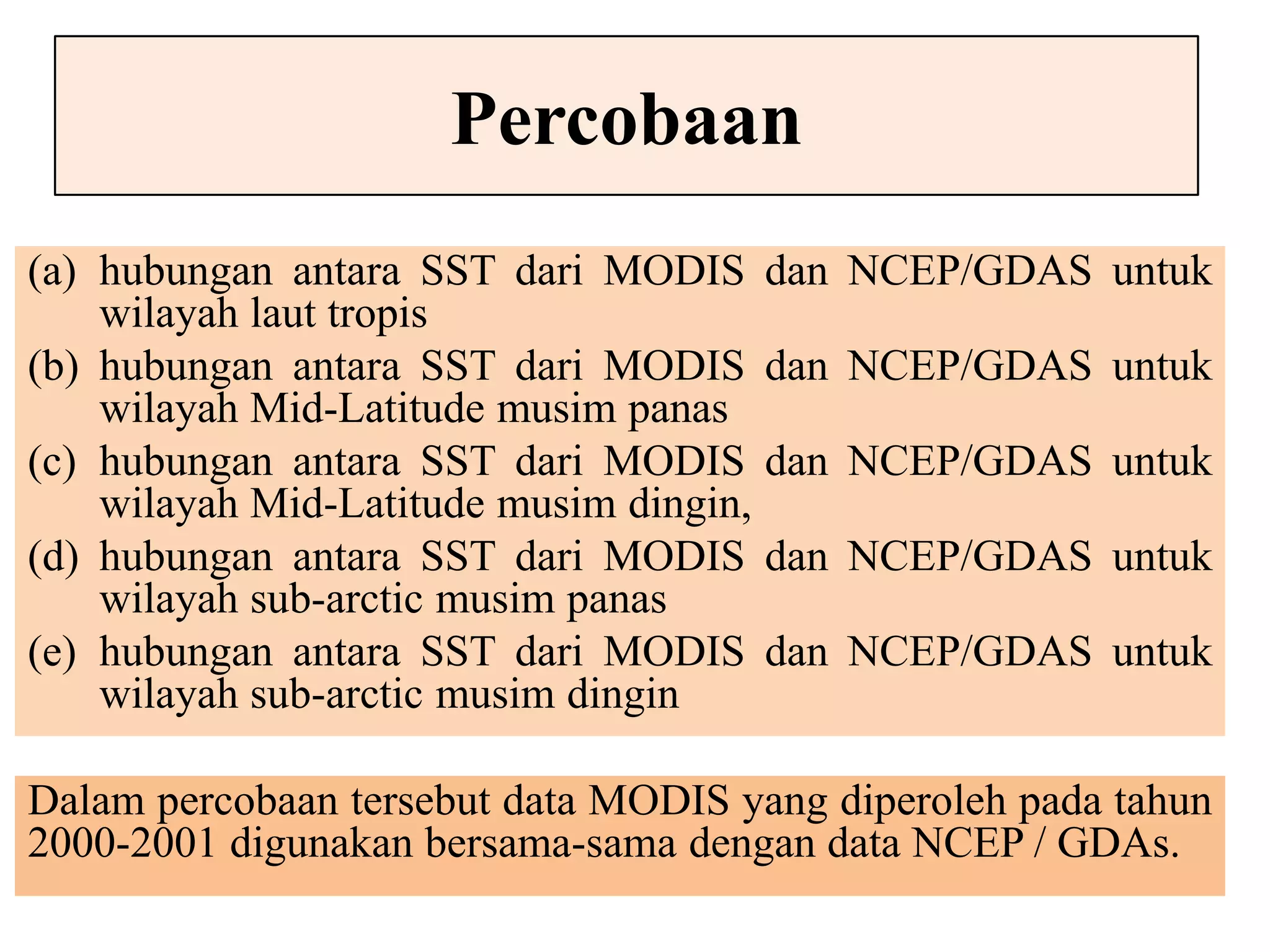 Evaluation Of Regressive Analysis Based Sea Surface Temperature Ppt