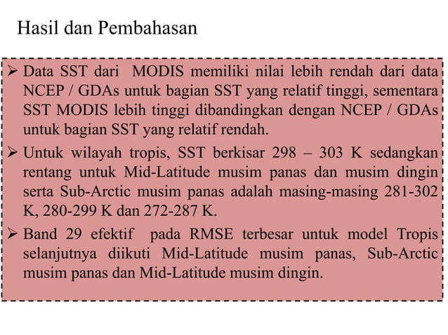 Evaluation Of Regressive Analysis Based Sea Surface Temperature Ppt
