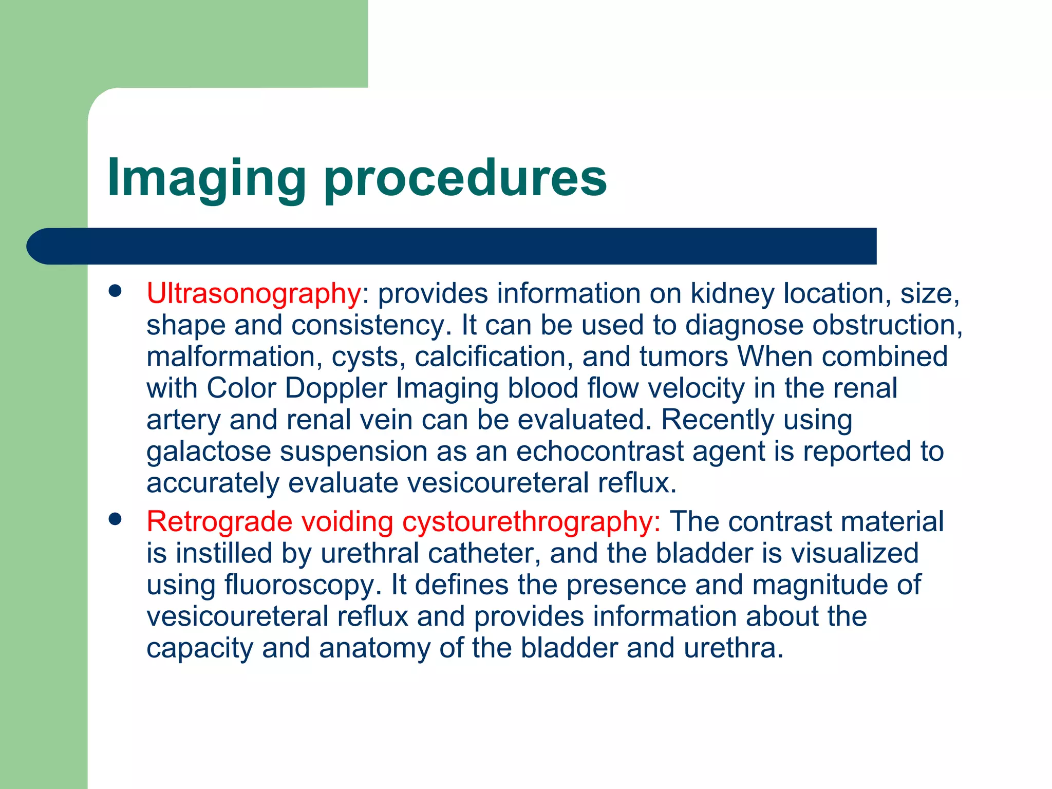 pediatrics.Evaluation of renal function and structure.(dr.adnan ...