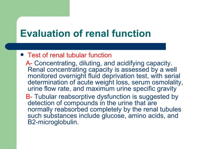 pediatrics.Evaluation of renal function and structure.(dr.adnan ...