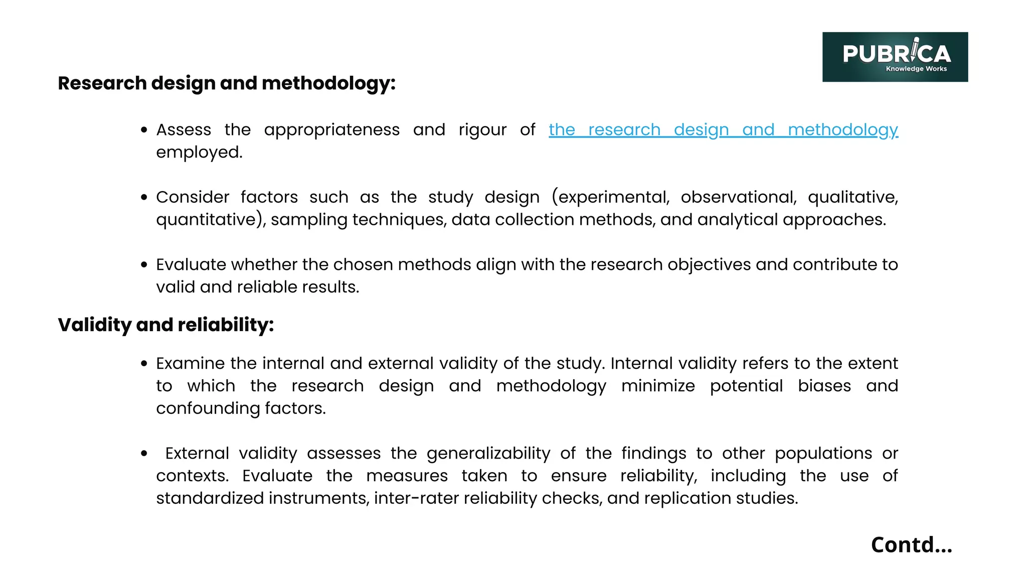 Evaluation of scientific research | Research design and methodology | PDF