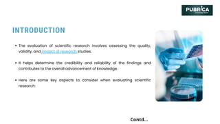Evaluation of scientific research | Research design and methodology | PDF