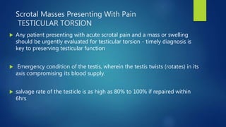 Evaluation of scortal mass | PPTX | Infertility | Reproductive Health
