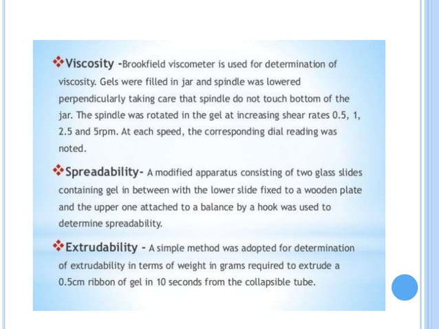Evaluation of semi-solids. | PPTX | Skin and Dermatology | Diseases and ...