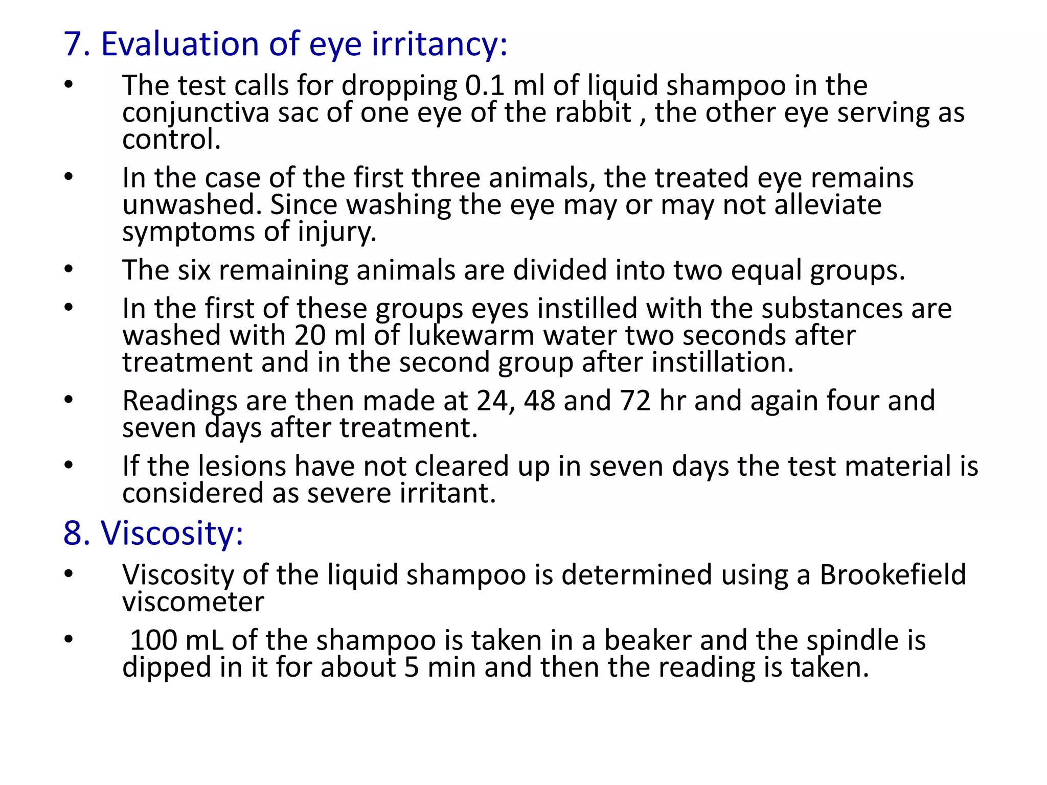 Evaluation of shampoo | PPTX