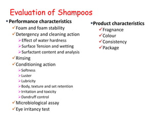 Evaluation of shampoo | PPTX