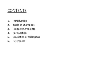Evaluation of shampoo | PPTX