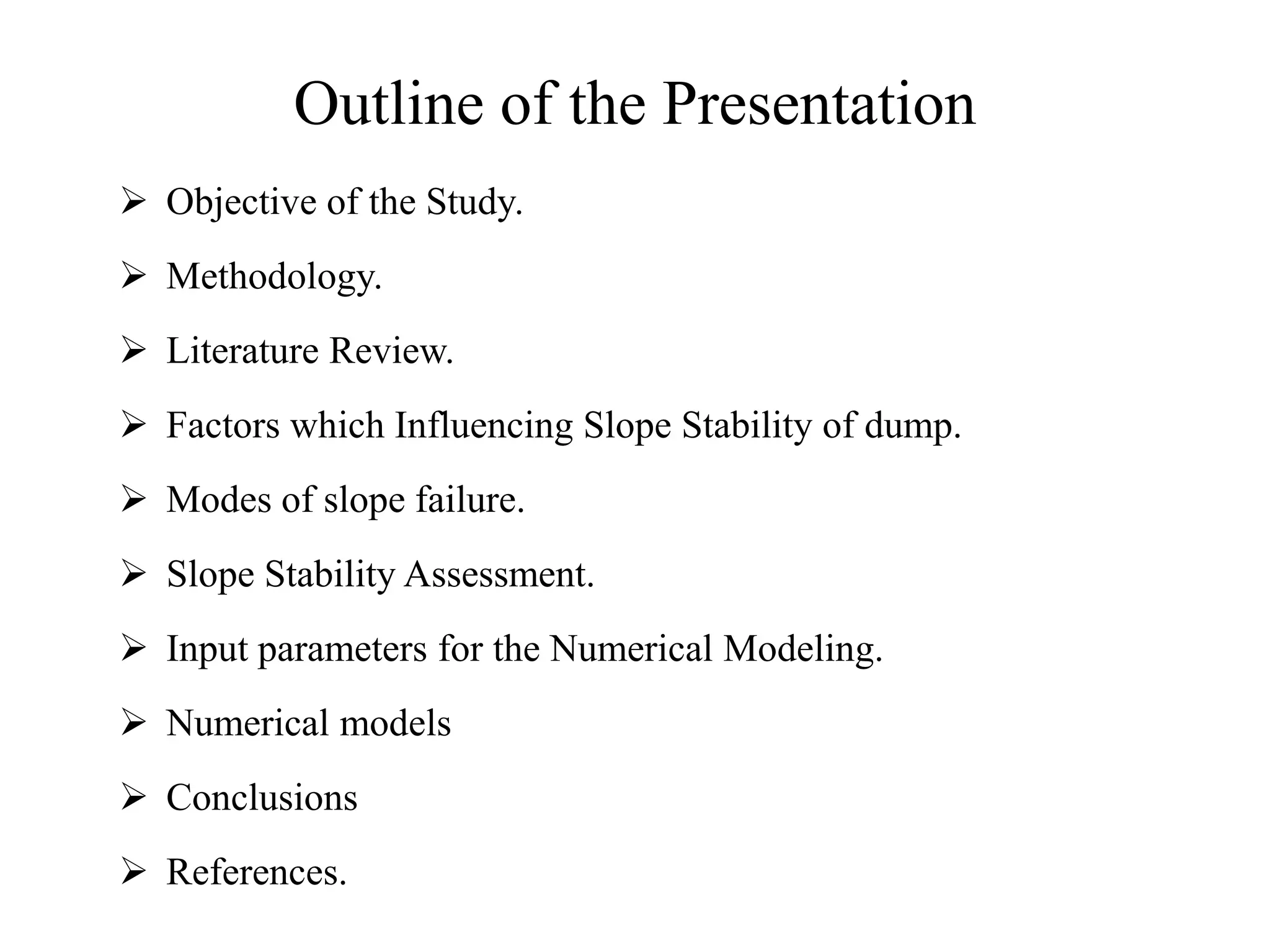 Evaluation of slope stability for waste rock dumps in a mine | PPTX