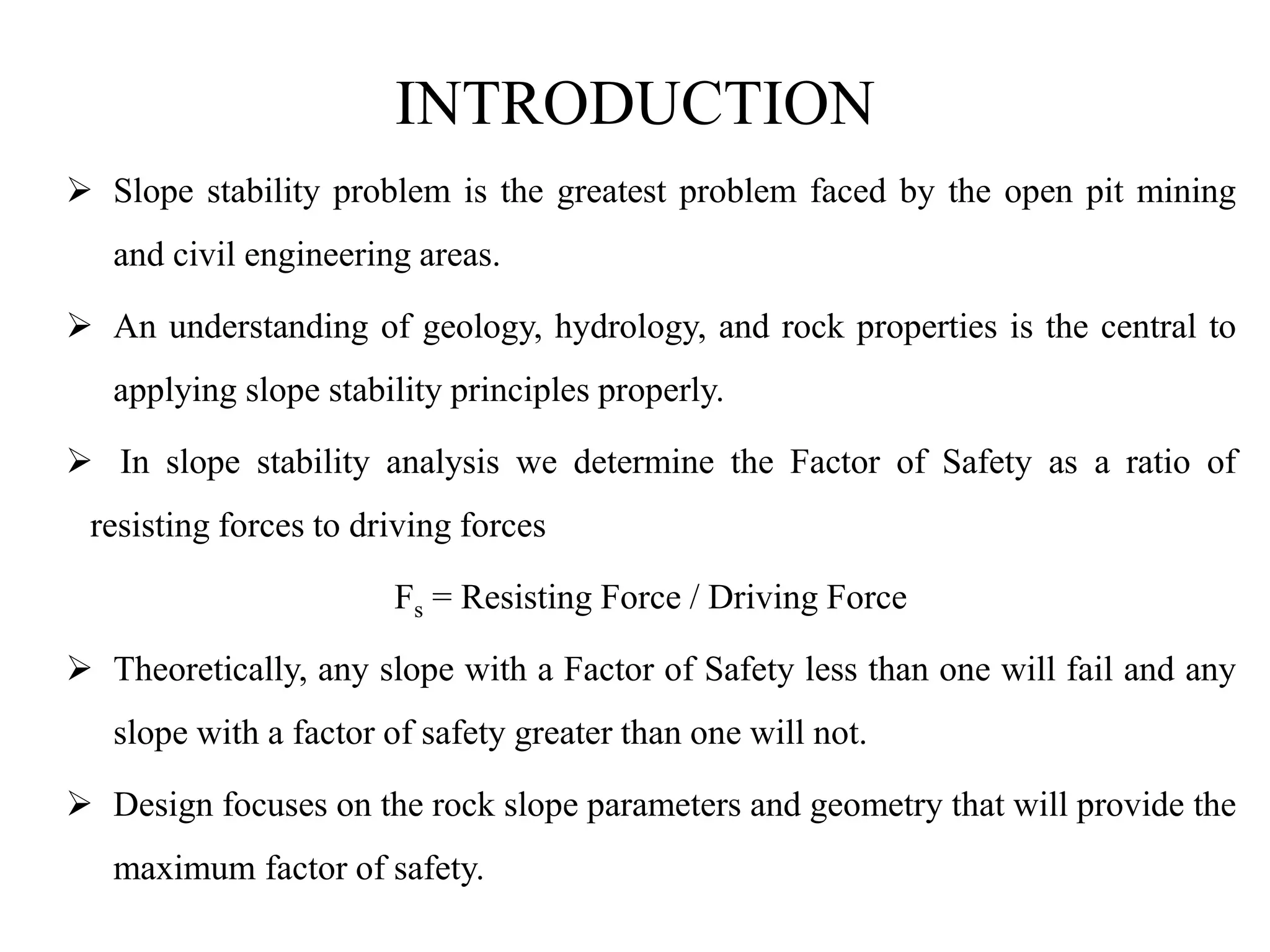 Evaluation of slope stability for waste rock dumps in a mine | PPTX