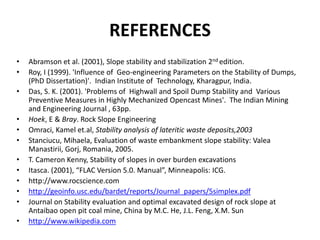Evaluation of slope stability for waste rock dumps in a mine | PPTX