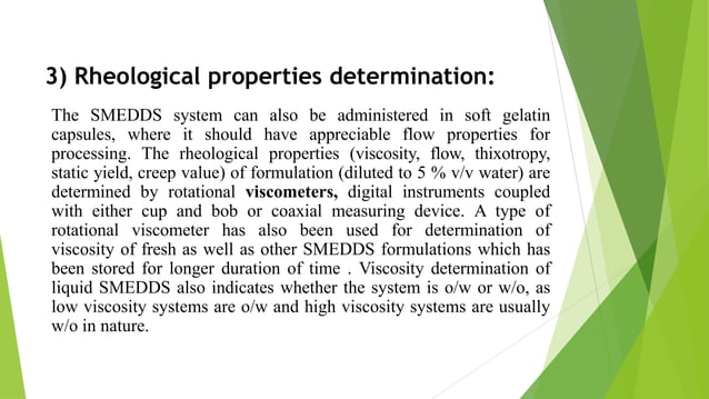 Evaluation of smedds.pptx | Chemistry | Science