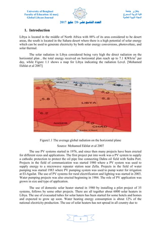Evaluation of solar energy and its application in libya | PDF