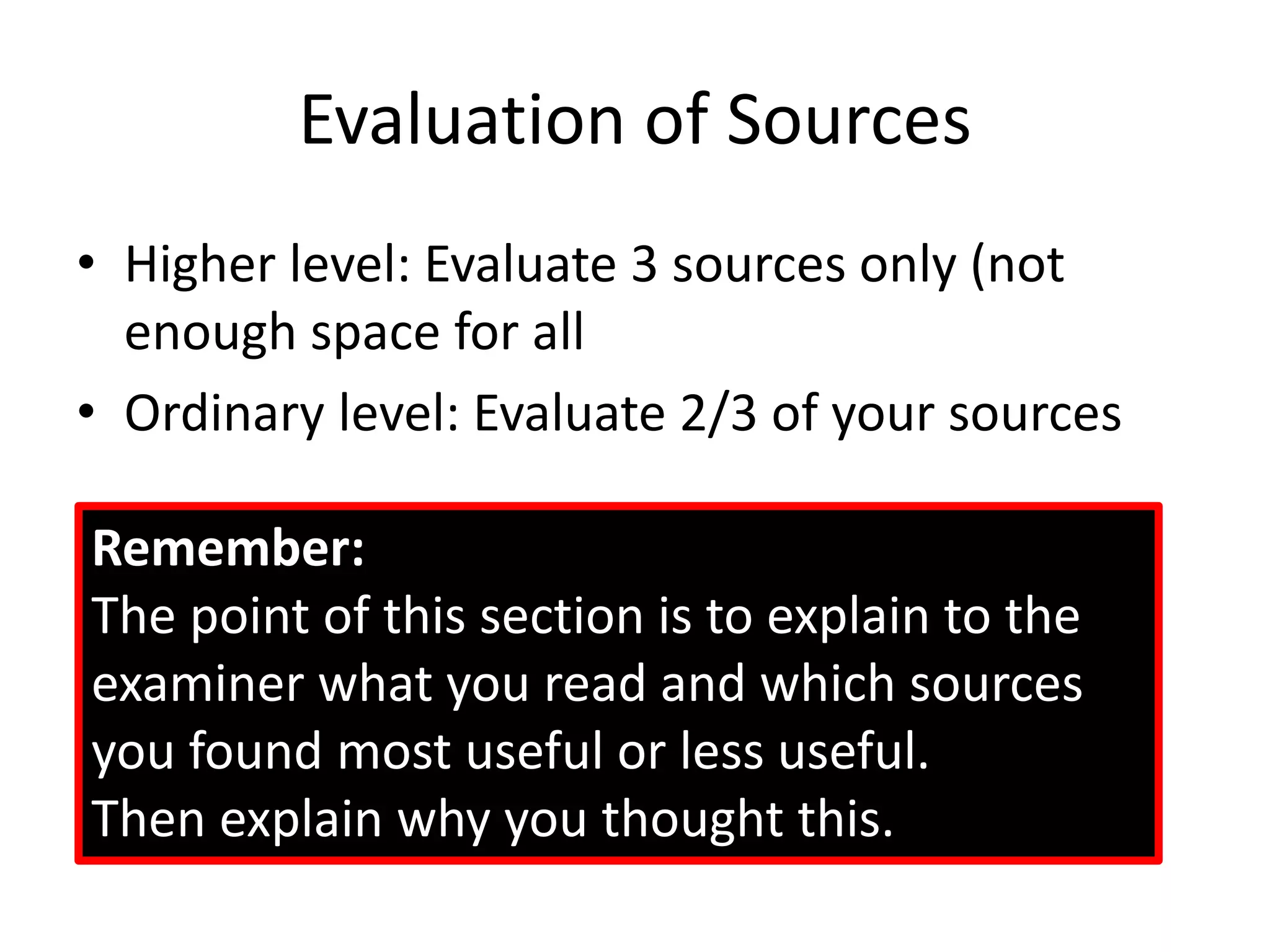 Evaluation of sources | PPTX | Educational Assessment | Education