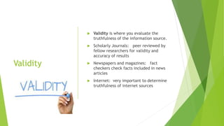Evaluation of sources | PPTX | Publishing Industry | Industries