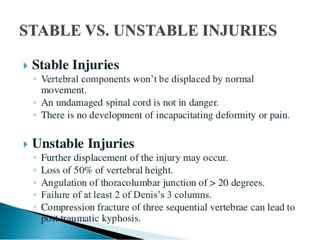 Evaluation of Spinal Injury & Emergency Management