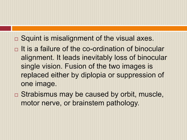 Evaluation of squint | PPTX