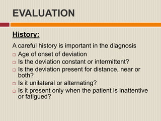 Evaluation of squint | PPT