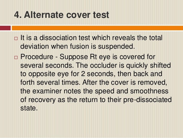 Evaluation of squint