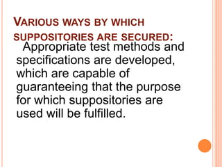 evaluation of Suppositories ppt..pptx