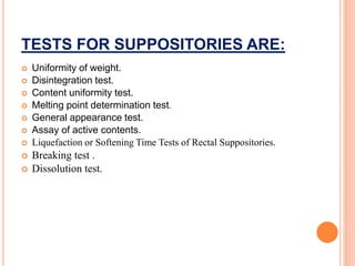 evaluation of Suppositories ppt..pptx