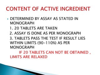 Evaluation of tablets | PPTX