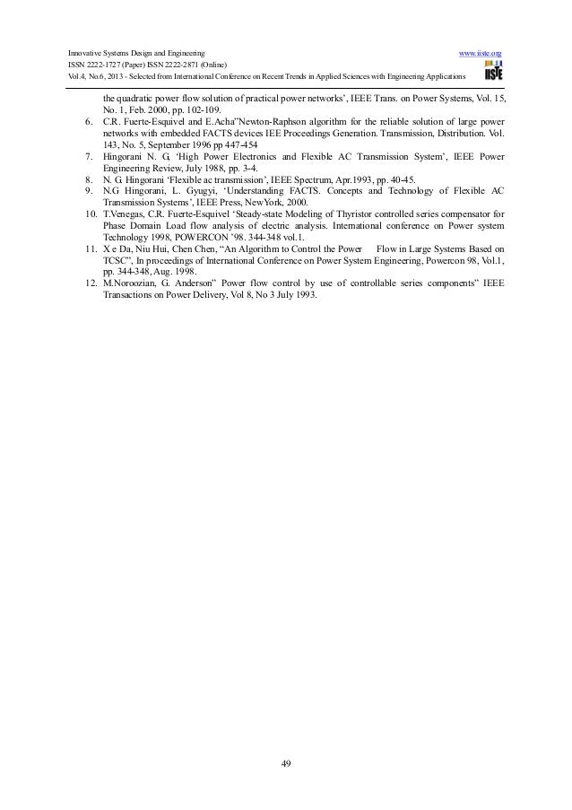 Evaluation Of Tcsc Power Flow Control Capability